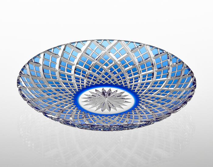 Large Plate Edo Kiriko "Layered Bamboo Fence" Crystal Glass – Kagami ...